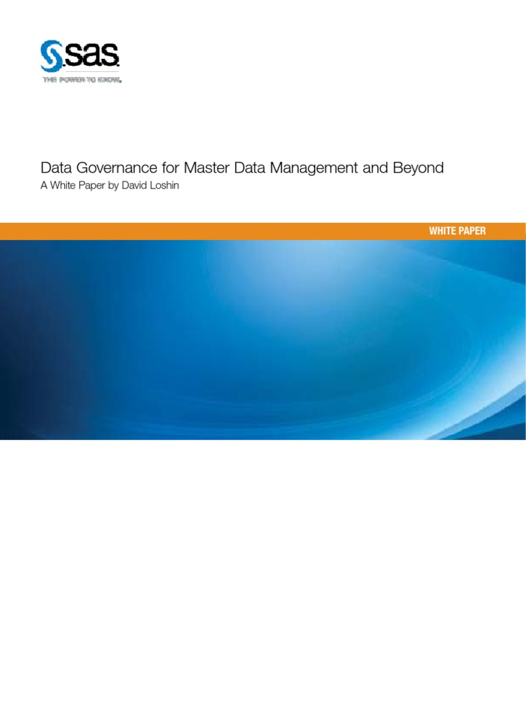 Data Governance For Master Data Management PDF | PDF | Governance ...