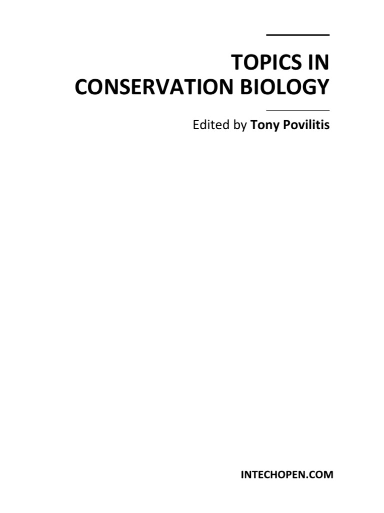 Topics in Conservation Biology | PDF