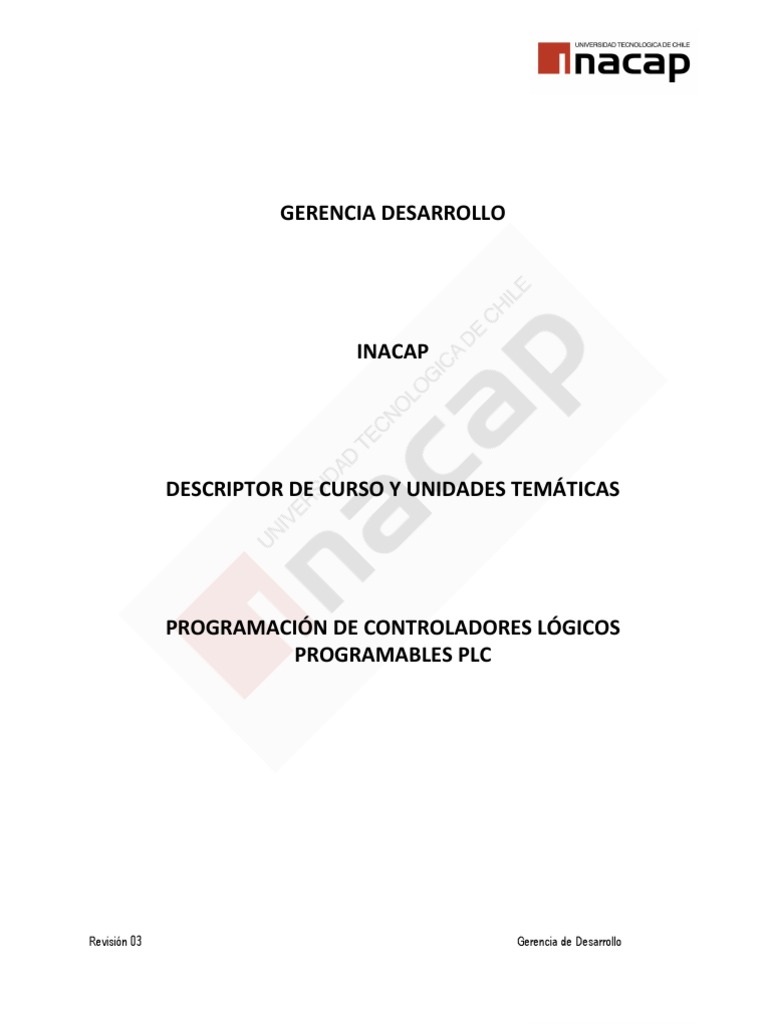 Programación de Controladores Lógicos Programables PLC | PDF ...