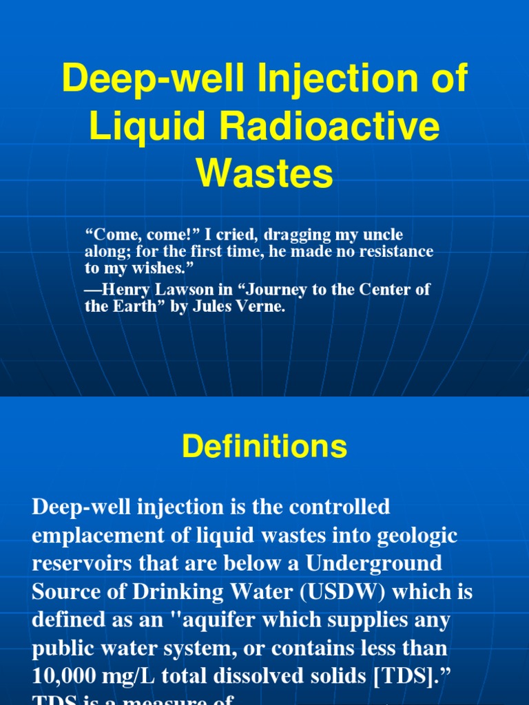 Deep-Well Injection PDF | Download Free PDF | Radioactive Waste ...
