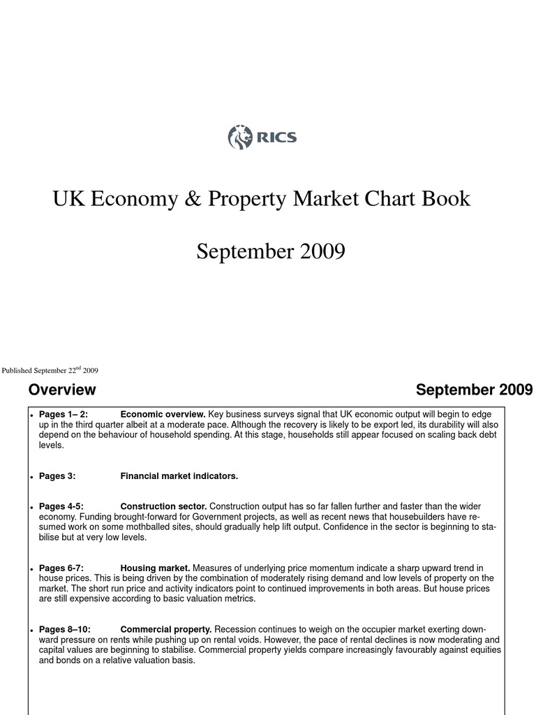Septermber Economic Chart Book | PDF | Real Estate Appraisal | Yield ...