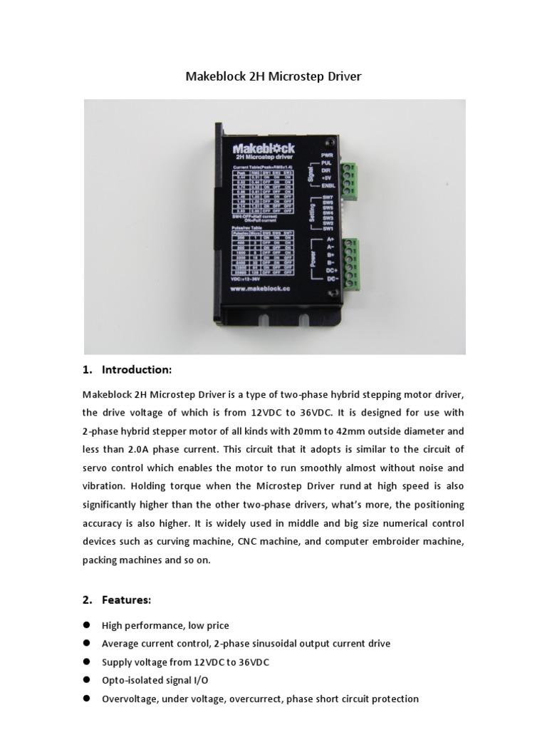 Makeblock 2H Microstep Driver | PDF | Components | Electrical Engineering