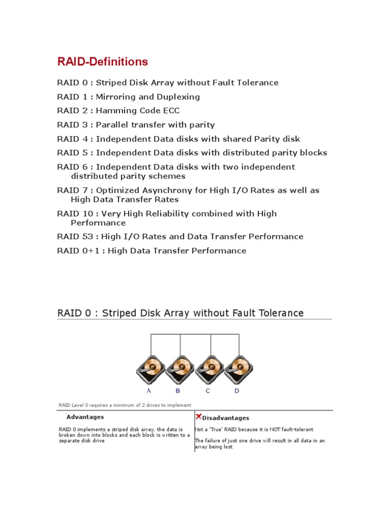 RAID Levels | PDF | Computers