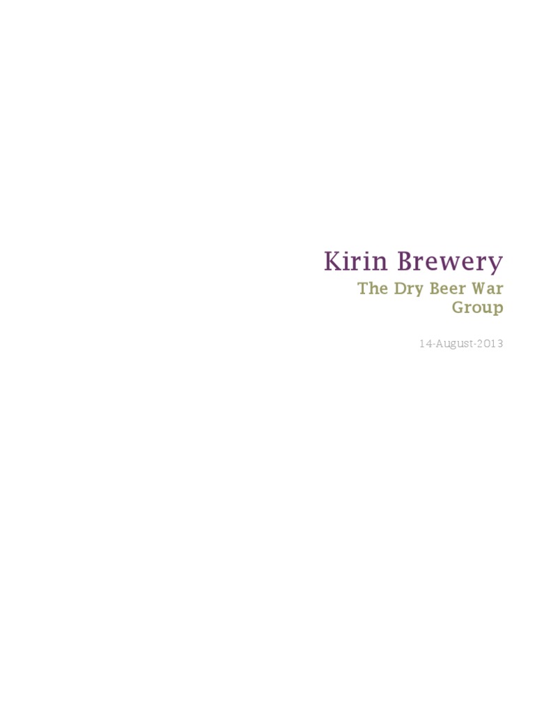 Kirin Brewery | PDF