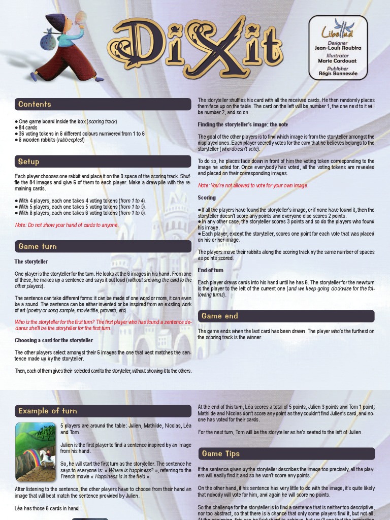 Dixit Rules | PDF | Leisure