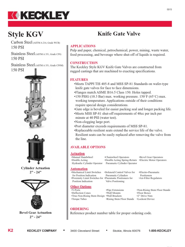 KGV Bi M | PDF | Valve | Gas Technologies