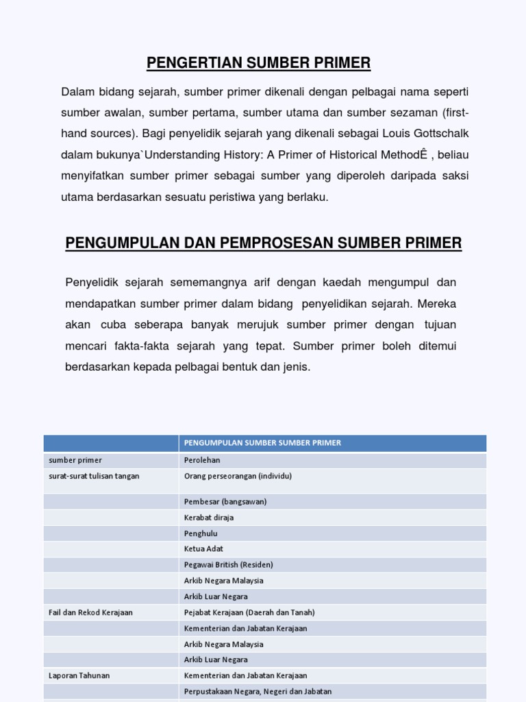 Pengertian Sumber Primer | PDF