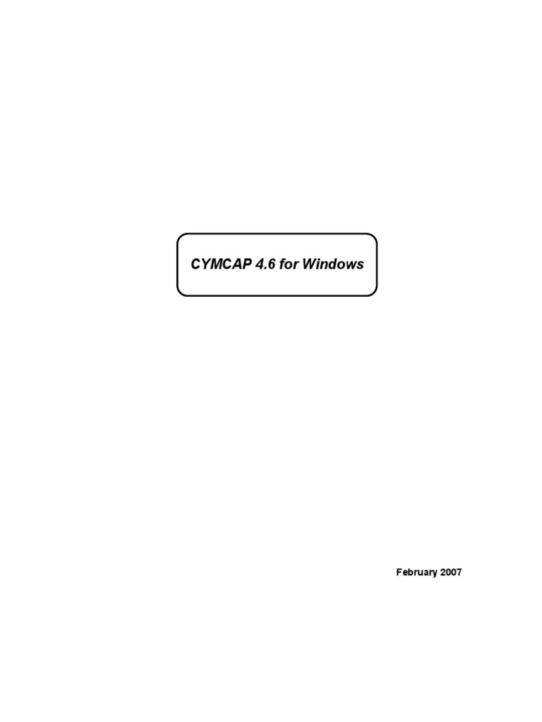 Cymcap Manual | PDF | Computers