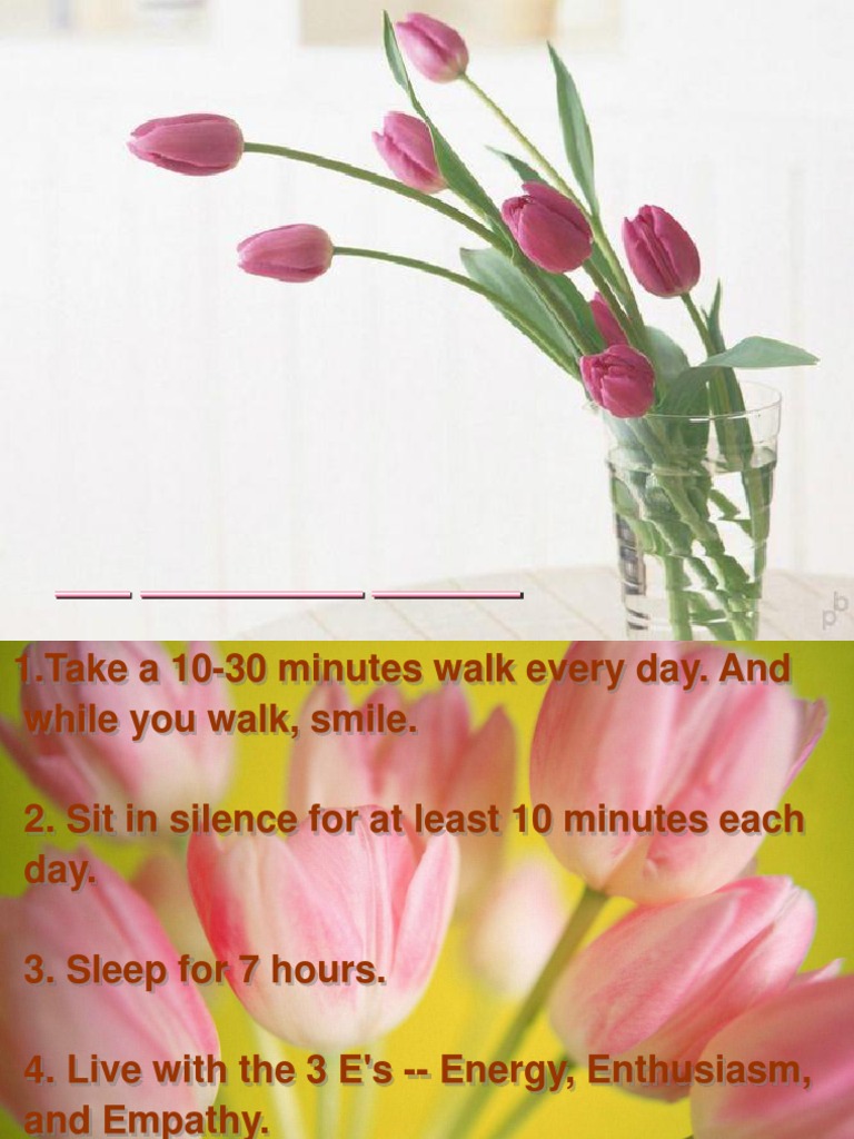 40 Tips for a Happier Life | PDF | Lifestyle