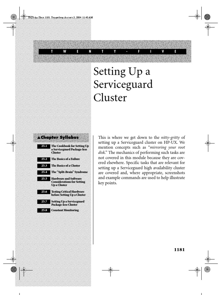 Setting Up A Serviceguard Cluster | PDF | Computer Cluster | Computer Network