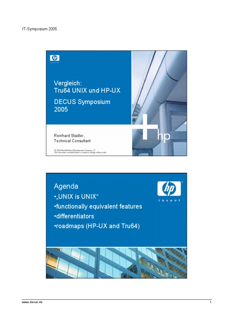 Tru64 Unix Und Hp-Ux | PDF | Business | Computers