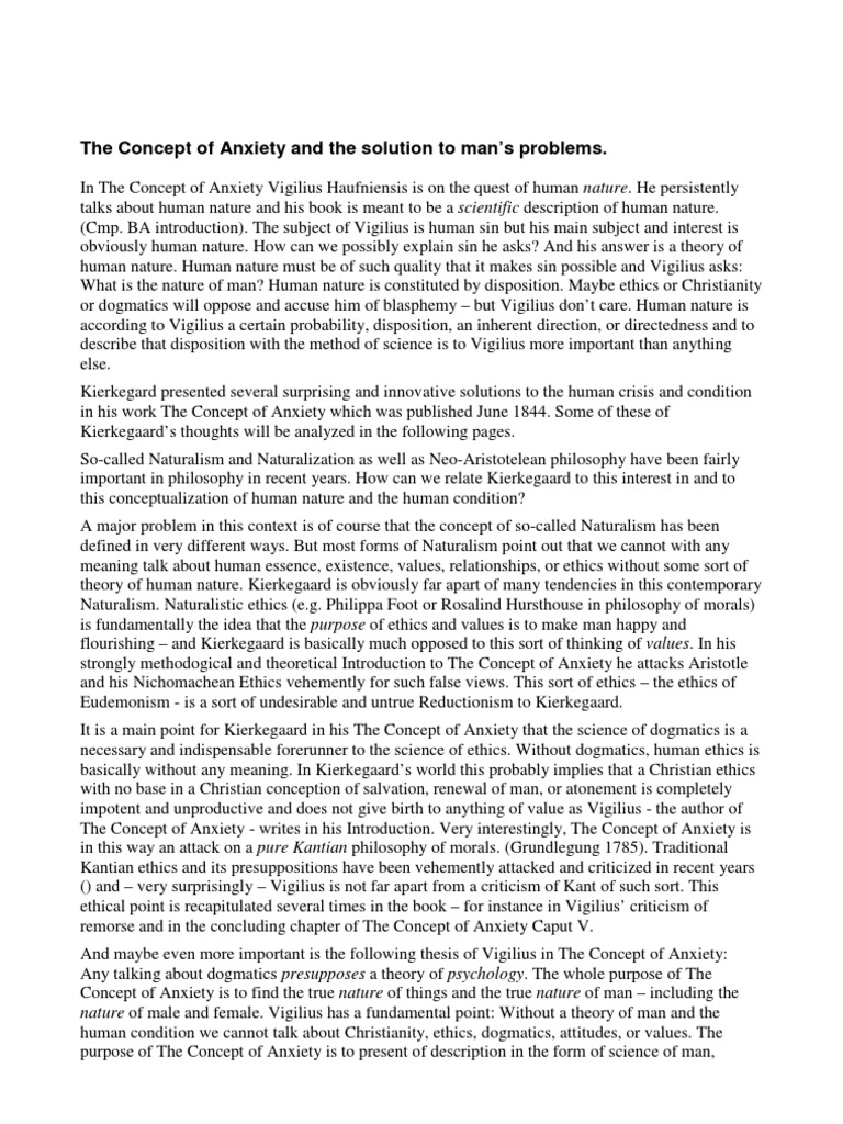Kierkegaard Anxiety | PDF | Søren Kierkegaard | Science