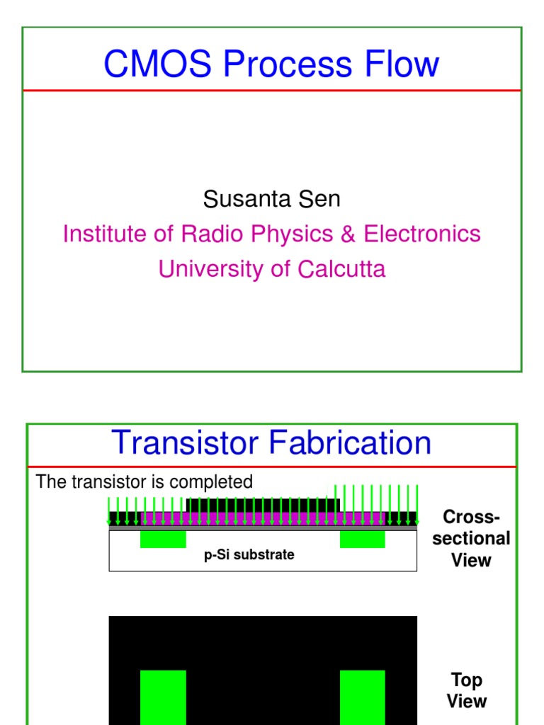 CMOS Process Flow: Institute of Radio Physics & Electronics University ...