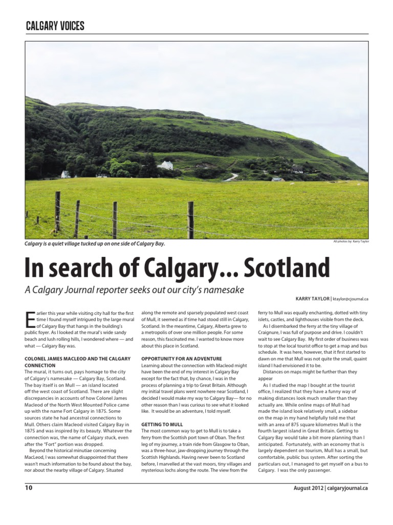 In Search of Calgary... Scotland | PDF