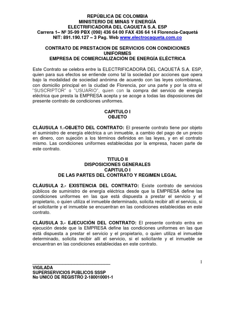 Contrato de Condiciones Uniformes | PDF | Pagos | Factura