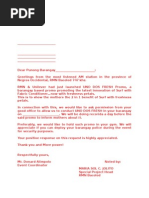 Sample Request Letter For Permission To Use A Venue | PDF | Word