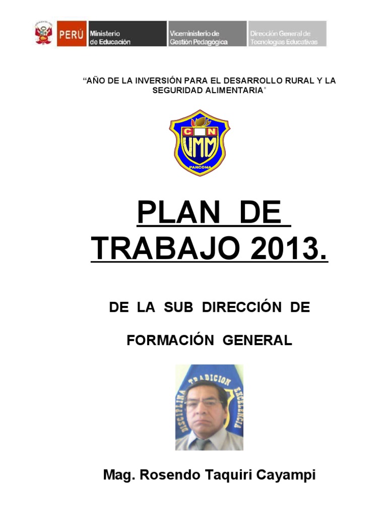 PLAN SDFG 2013 | PDF | Lectura (proceso) | Maestros