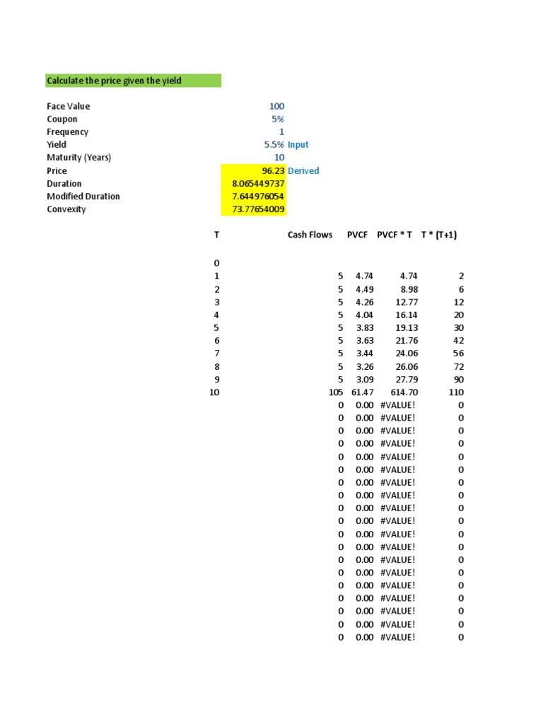 Convexity Example 180813 | PDF | Bond Duration | Yield (Finance)