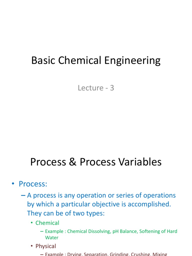 Process Variable | PDF | Mole (Unit) | Temperature