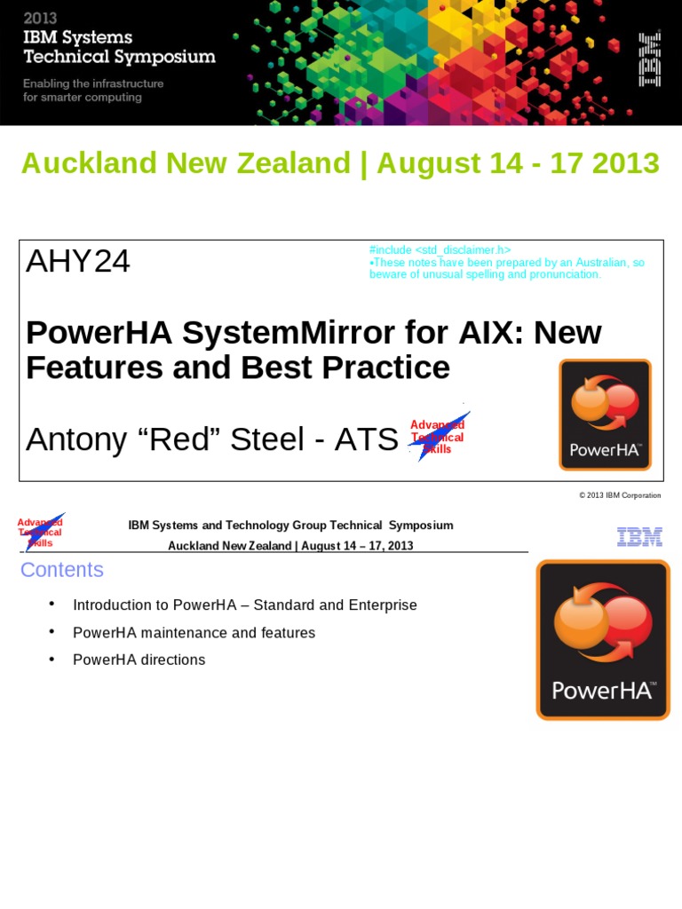 PowerHA SystemMirror For AIX: New Features and Best Practice | PDF ...