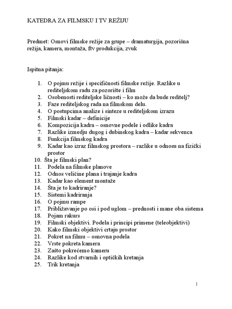Filmska Rezija | PDF