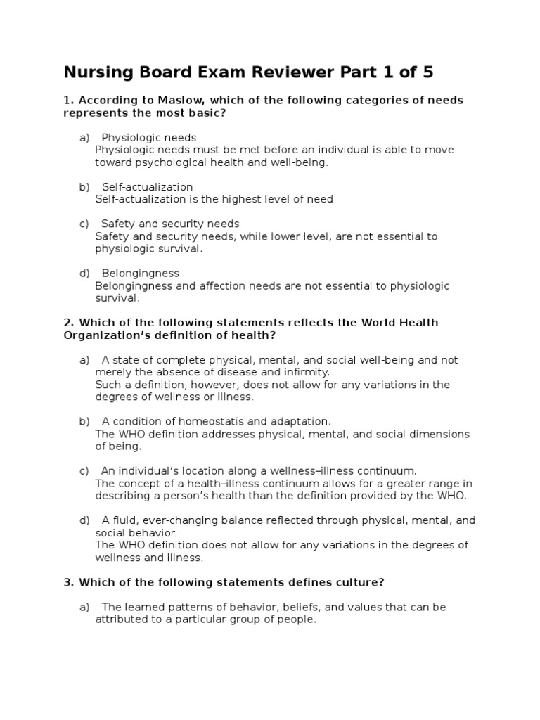 Nursing Board Exam Reviewer | PDF | Shock (Circulatory) | Urinary ...