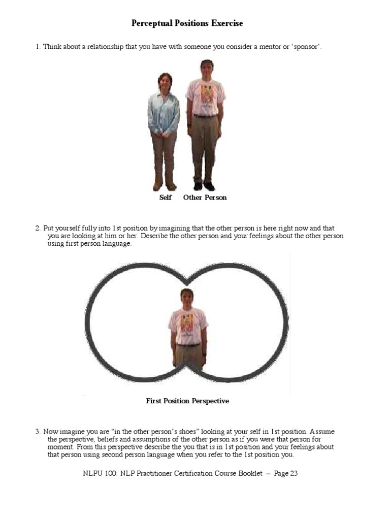 NLPU 100 Perceptual Positions Exercise | PDF