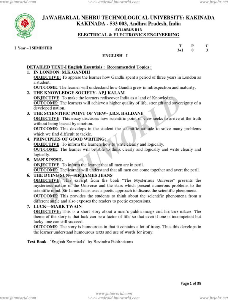 I Year Syllabus-EEE | PDF | Integral | Electrochemistry