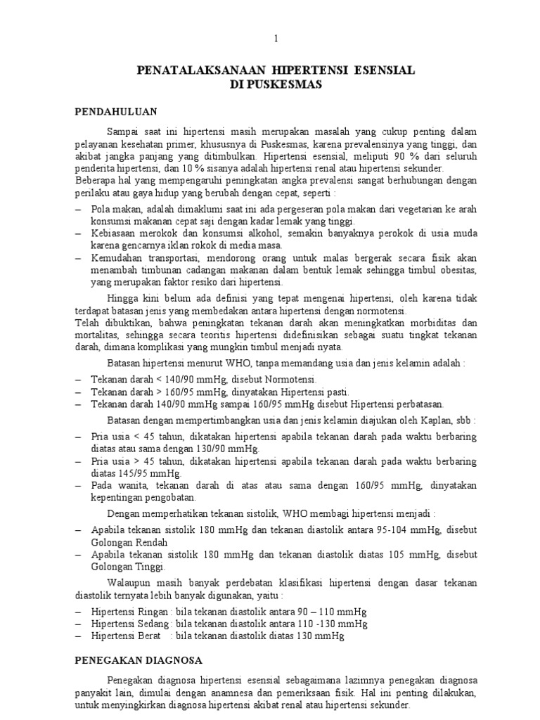 Penatalaksanaan Hipertensi | PDF