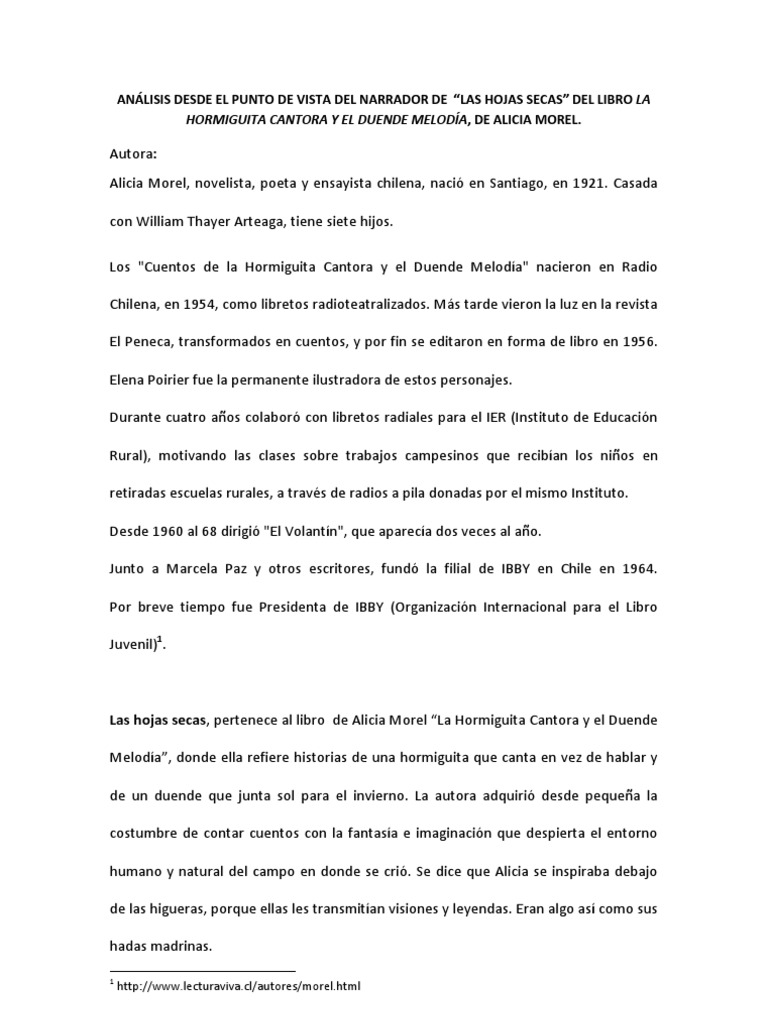 Análisis Desde El Punto de Vista Del Narrador de | PDF | Narración