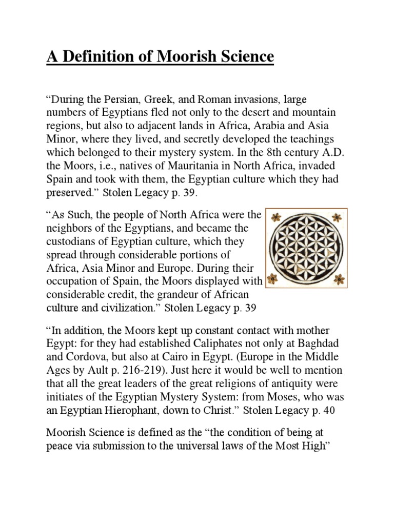 A Definition of Moorish Science | PDF | Egypt | North Africa