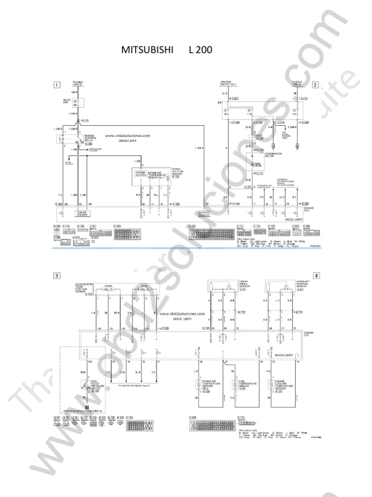 Mitsubishi L200 2007: Fuel Line Heater y System Glow | PDF