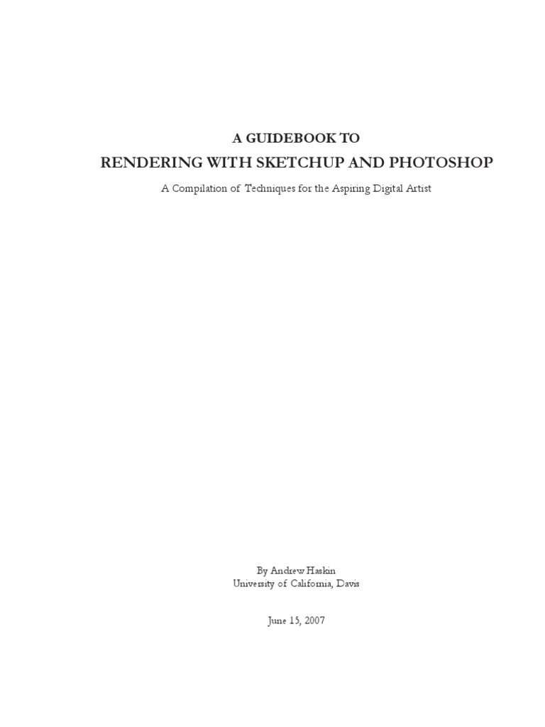 Rendering Techniques in SketchUp & Photoshop | PDF | Adobe Photoshop ...
