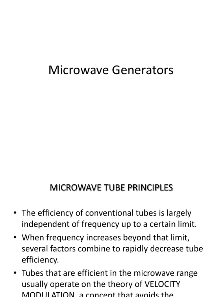 Maximizing Microwave Tube Efficiency Through Velocity Modulation: An ...