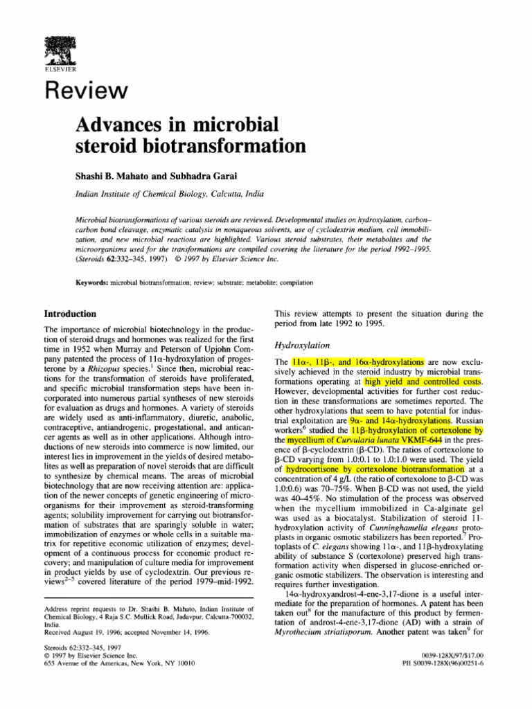 Advances in Microbial Bioconversion Mahto and Garai | PDF | Steroid ...