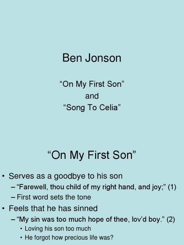 Ben Johnson | Ben Jonson | Poetry