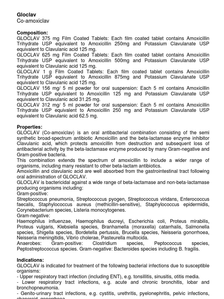 Gloclav Eng Insert Oct 06 PDF | PDF | Rtt | Medical Specialties