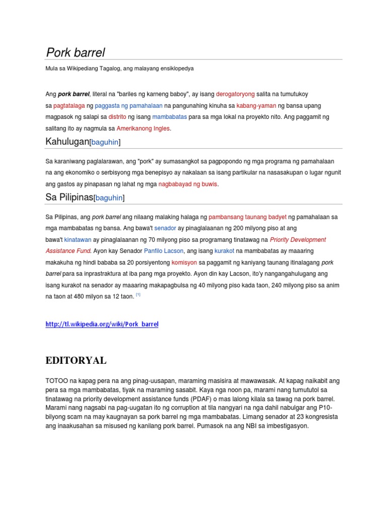Pork Barrel | PDF