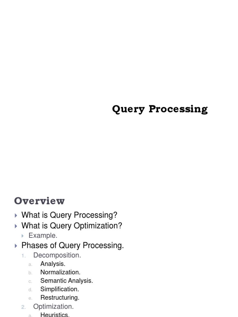 Query Processing | PDF | Database Index | Databases