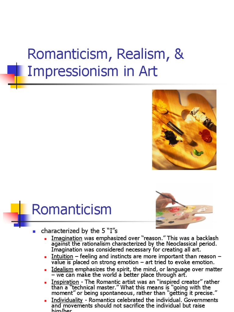 Lecture 10 Romanticism, Realism, & Impressionism in Art | Download Free ...