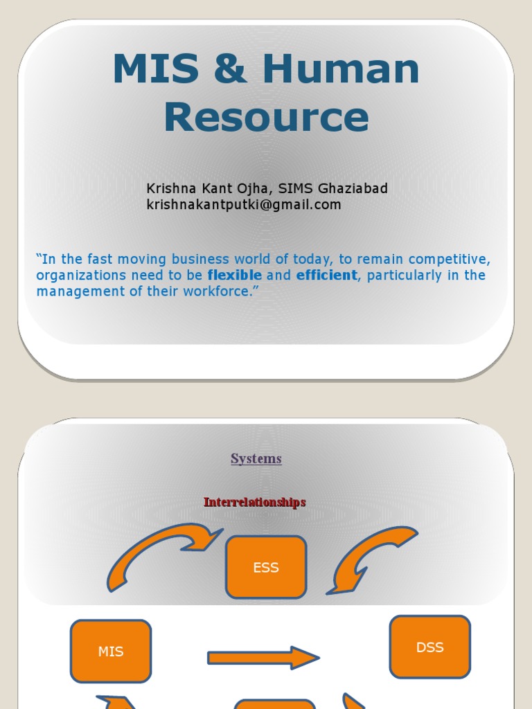 MIS in Human Resource Management | PDF | Systems Theory | Economies