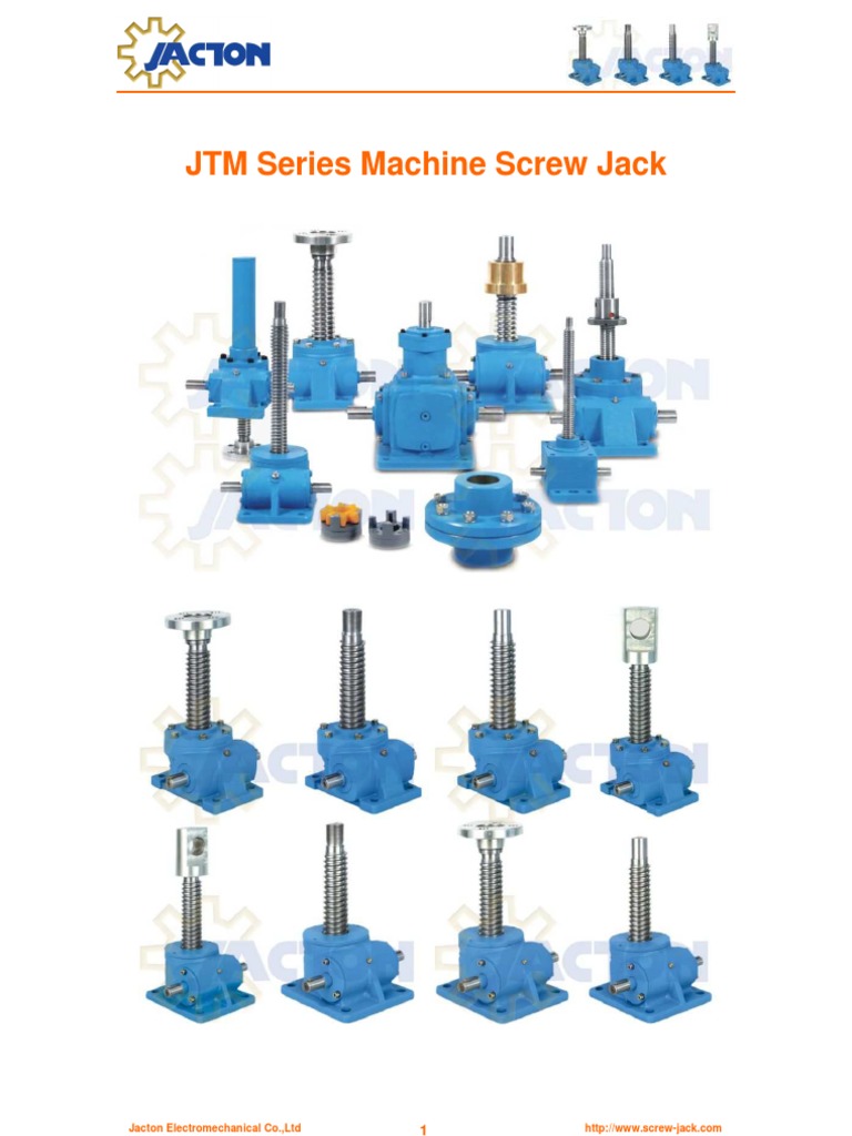 JTM Series Machine Screw Jack, Gear Machine Jacks, Machine Screw Lift ...