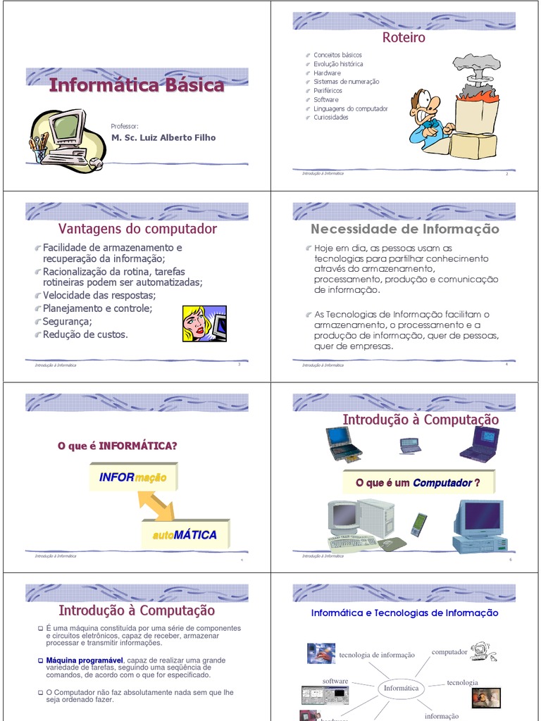 Aula 01 - Informatica Basica - Introducao A Informatica | PDF ...