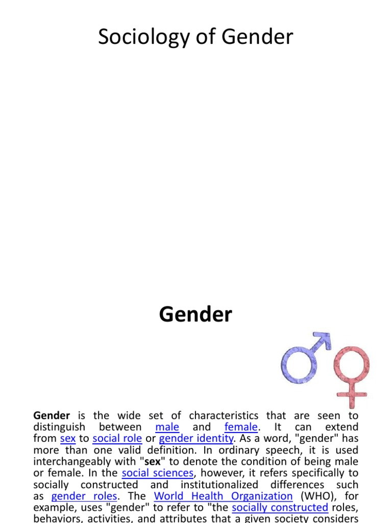 Introduction Gender | PDF | Gender Role | Gender
