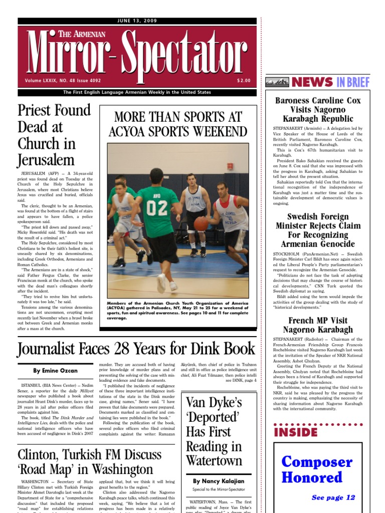 June 13, 2009 Issue | PDF | Armenia