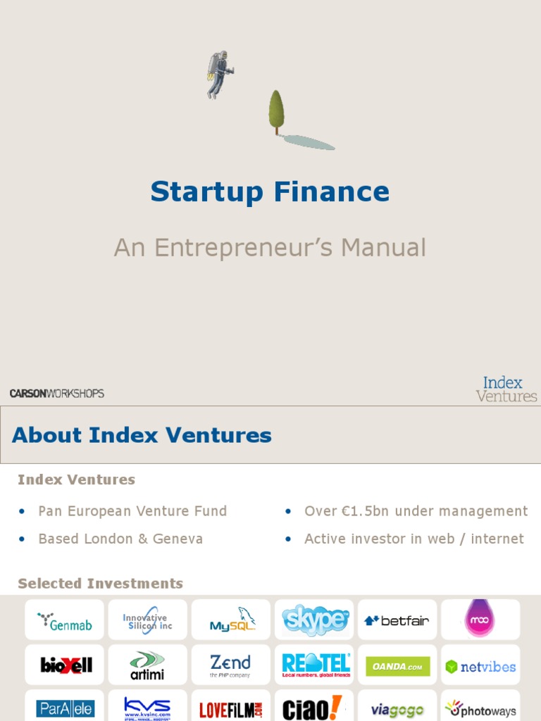 Startup Finance-A Entrepreneur Manual | PDF | Venture Capital ...