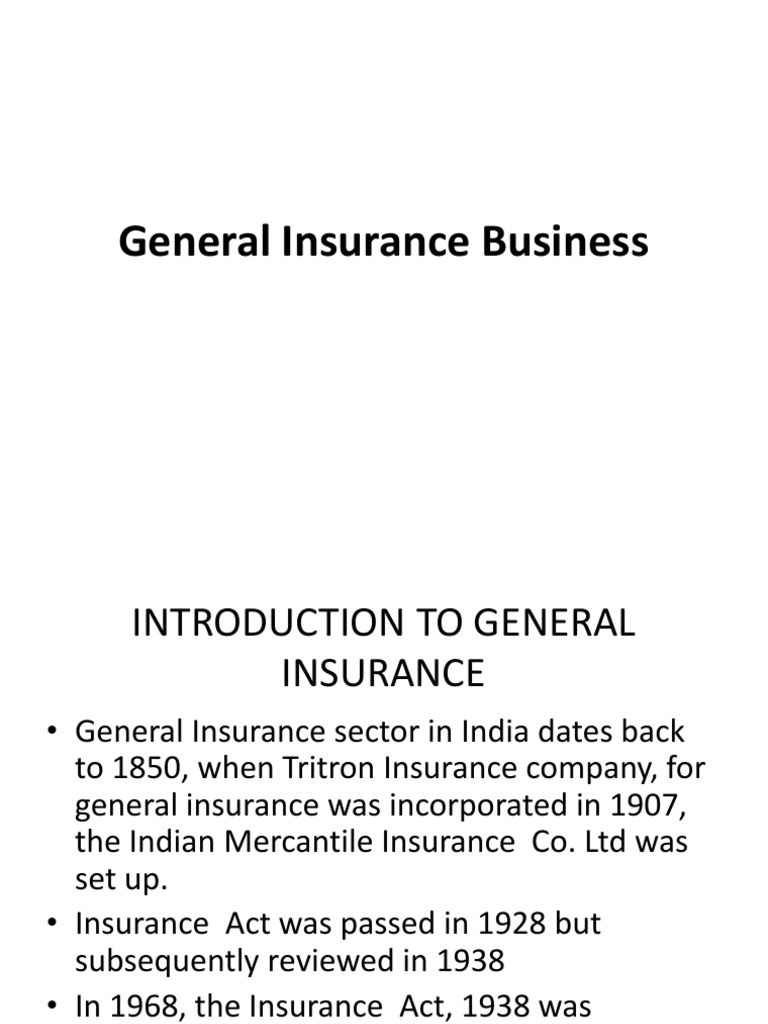 General Insurance Business | PDF | Insurance | Ships