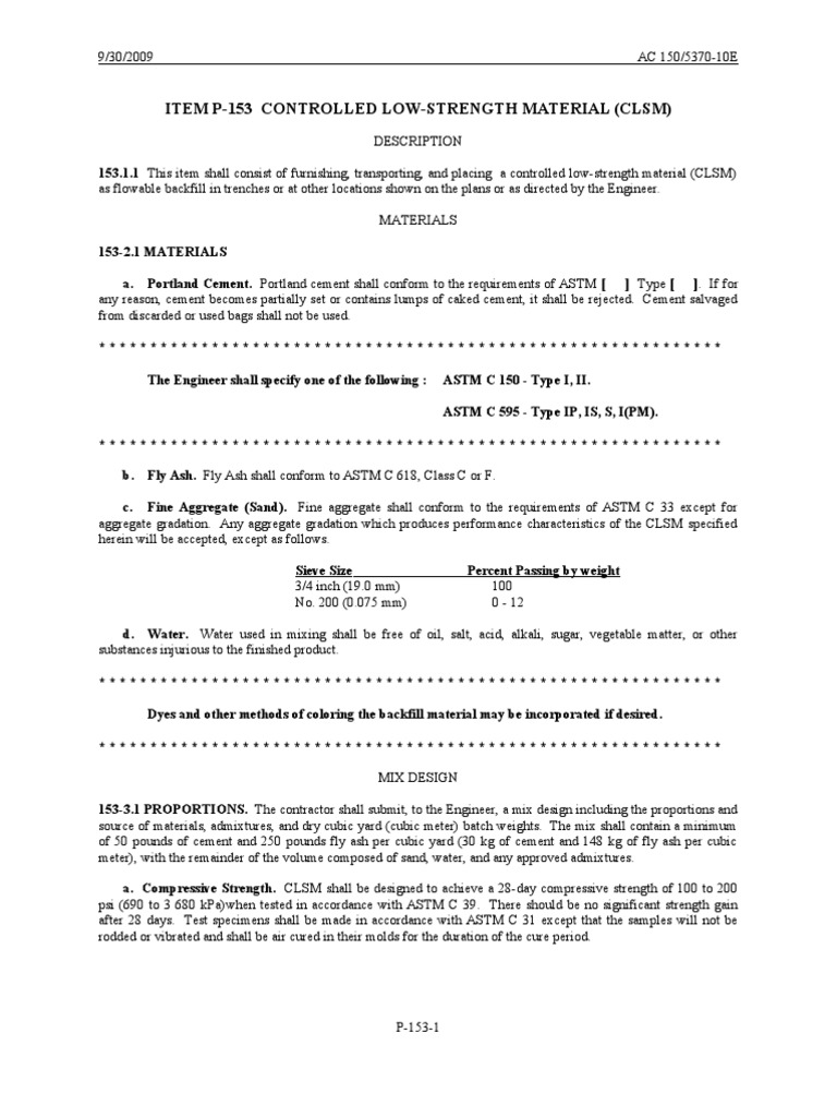 Controlled Low Strength Material | PDF | Fly Ash | Concrete