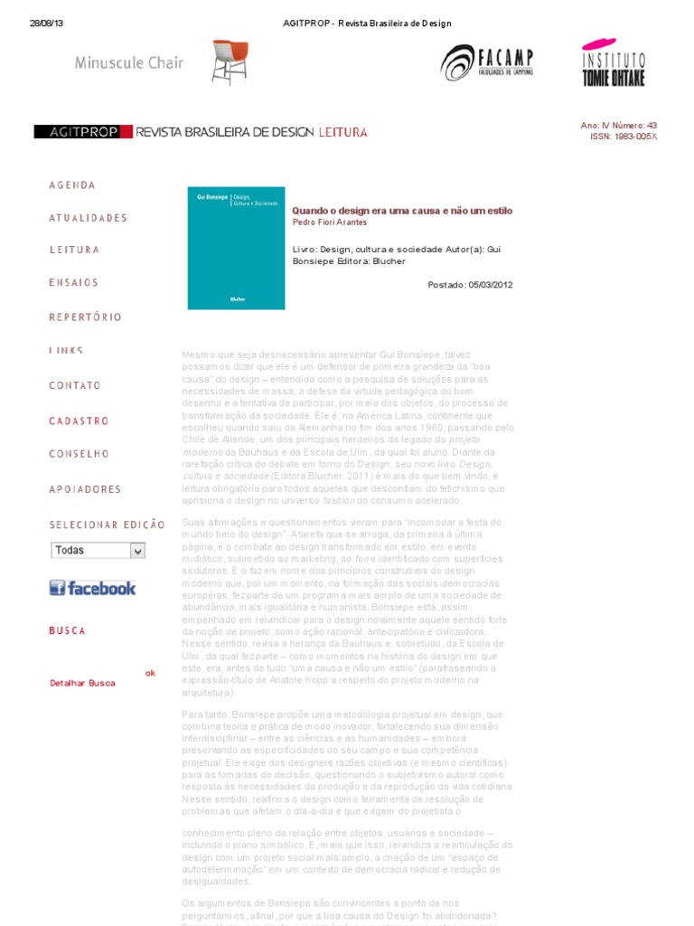 AGITPROP - Revista Brasileira de Design | PDF | Esboço | Economia