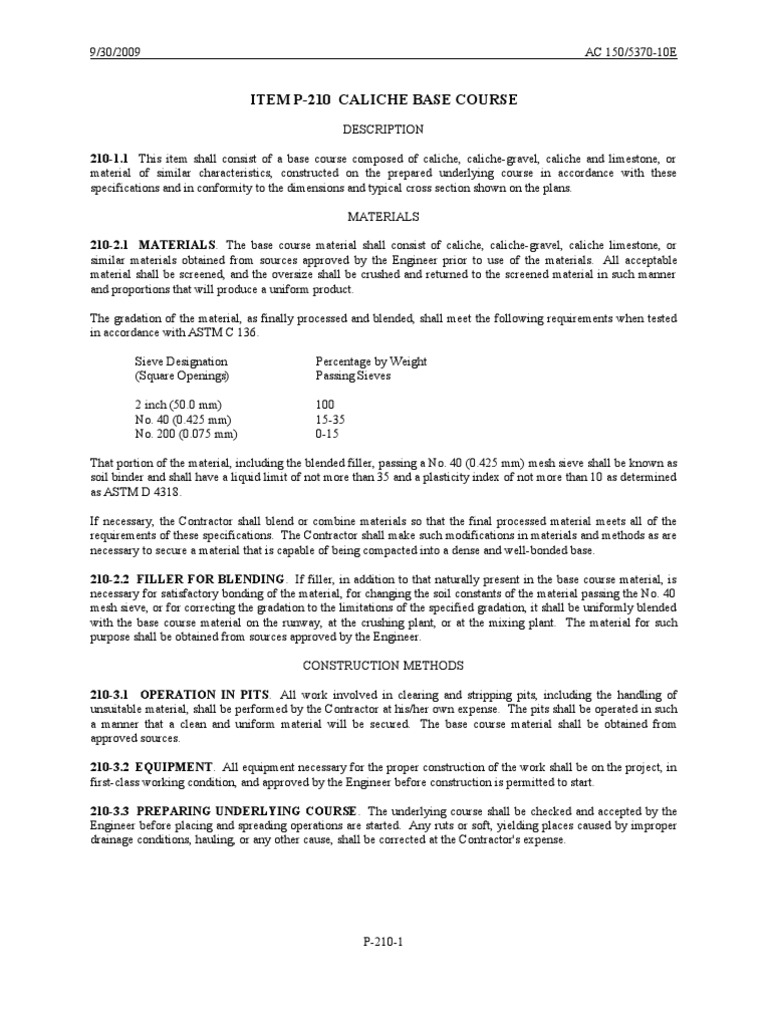 Caliche Base Course | PDF | Engineering | Nature